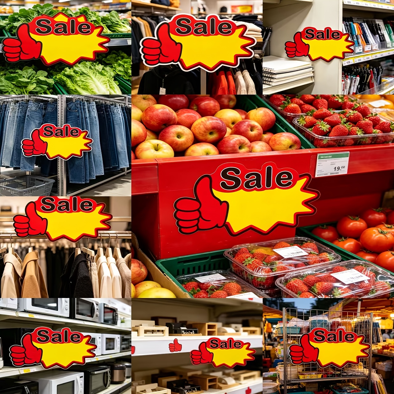 price tags for retail sold on Temu United States