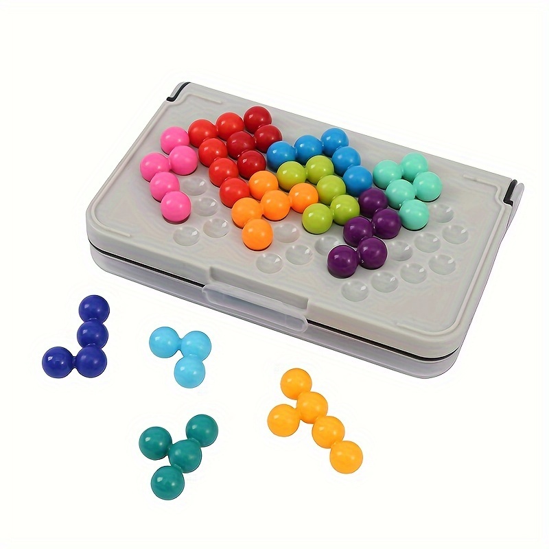 120 puzzle Adventure Game Iq 3d Pyramid Board Game Pearl - Temu