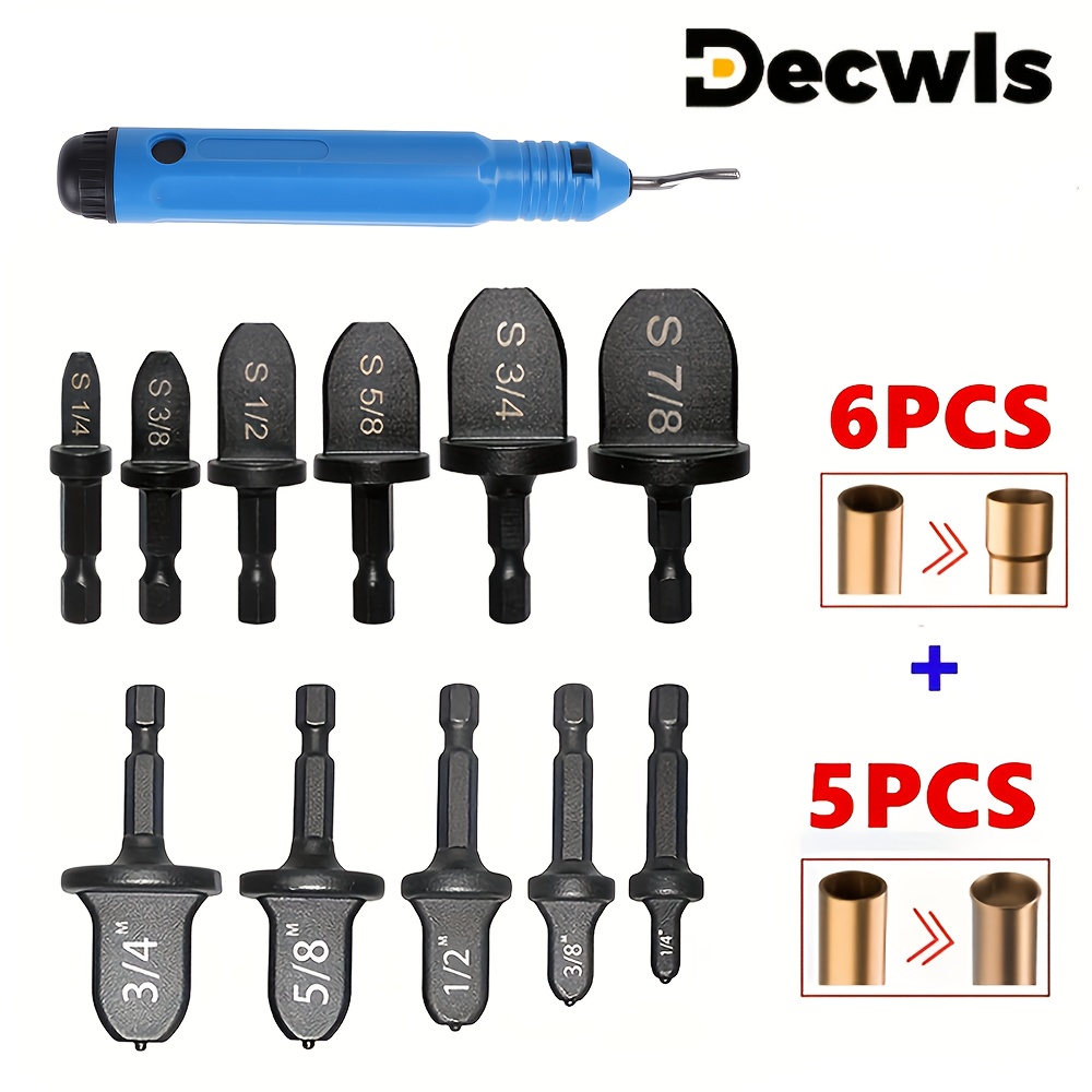 Swaging Tool Set 6-Piece HVAC Copper Pipe - Pipe Expander With Keychain ...