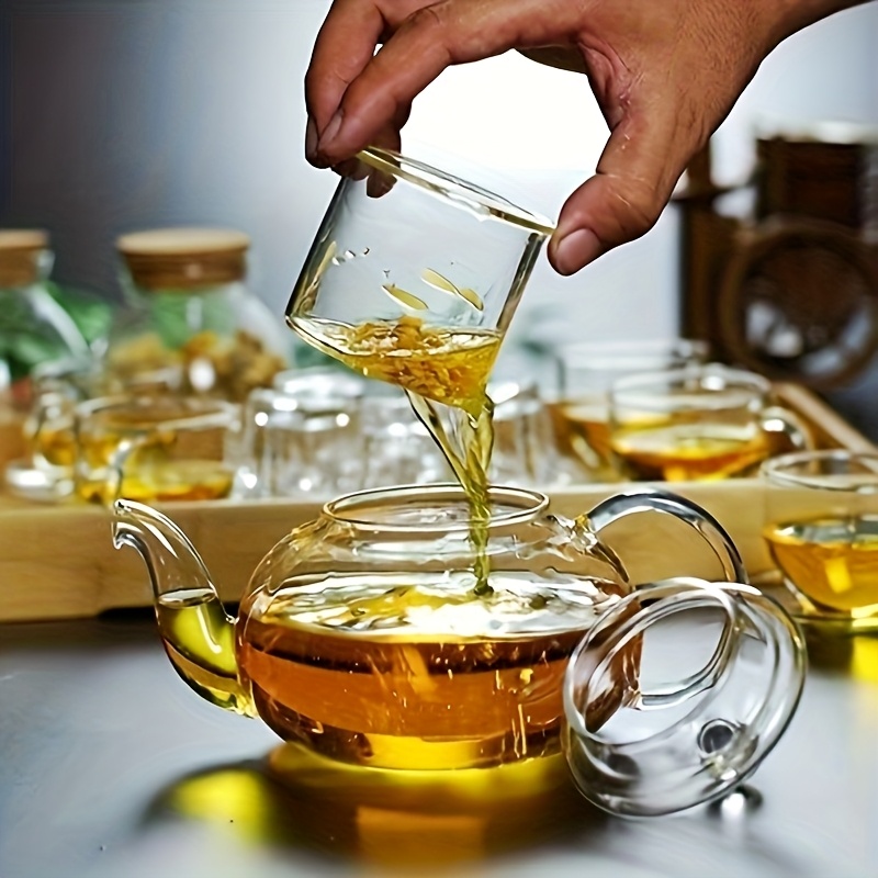 glass teapot with infuser sold on Temu United States
