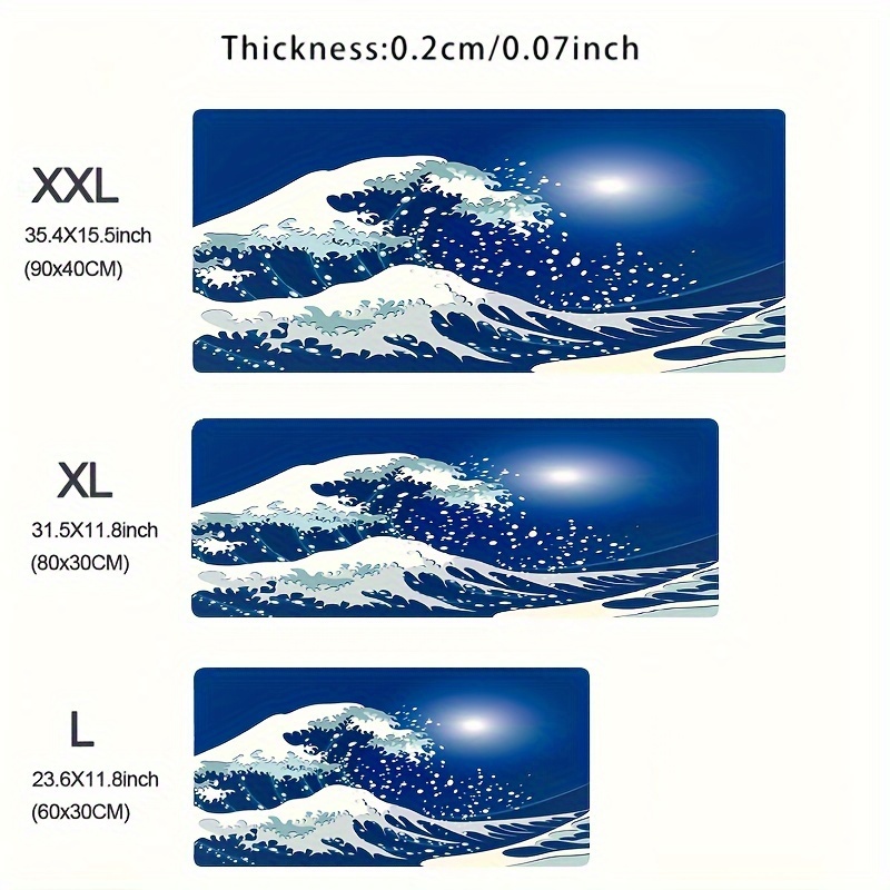 Blue White Anime Large Mousepad Computer Desktop - Temu Ireland