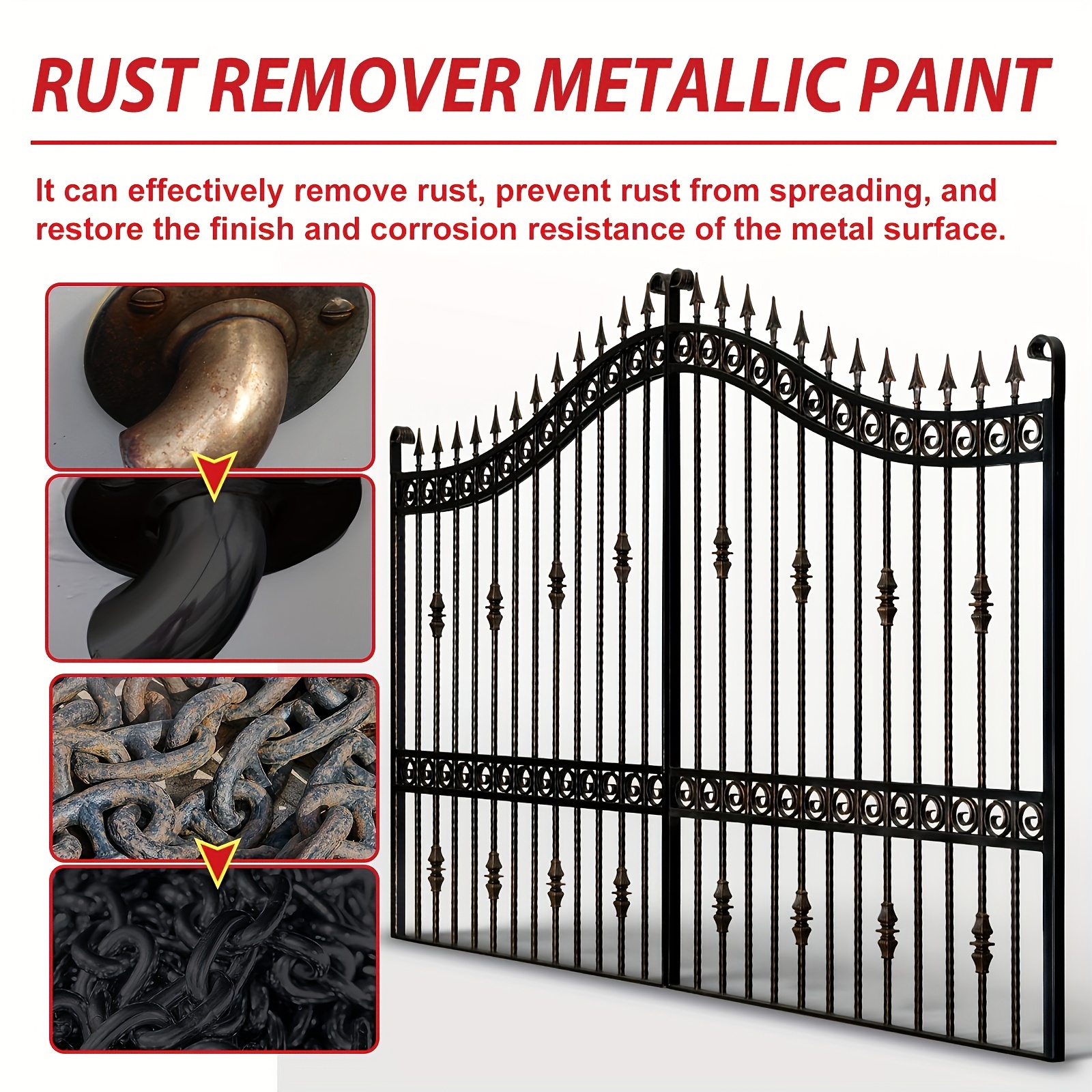 Earepis Water Based Metallic Paint Effective Rust Remover - Temu