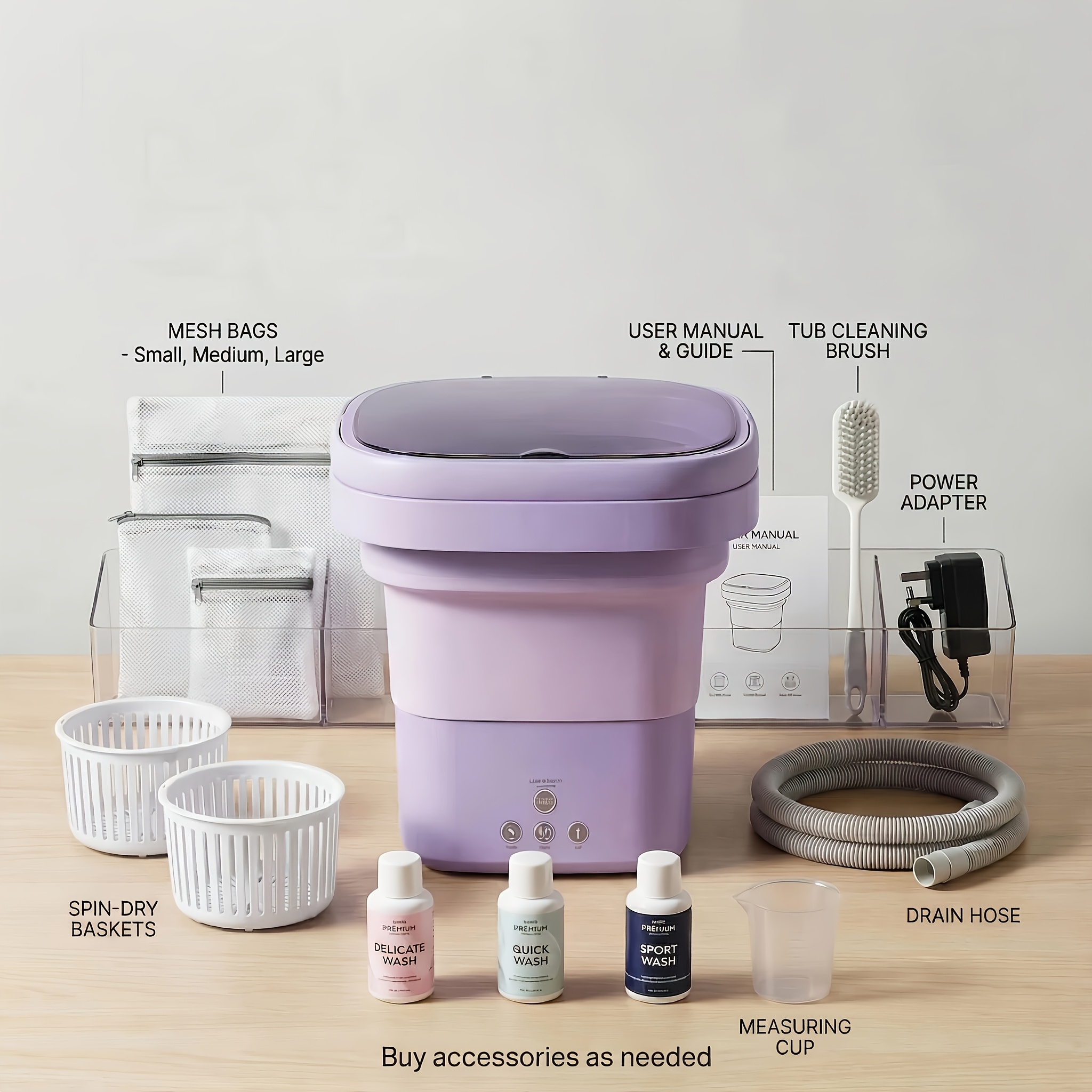 folding mini washing machine sold on Temu United States