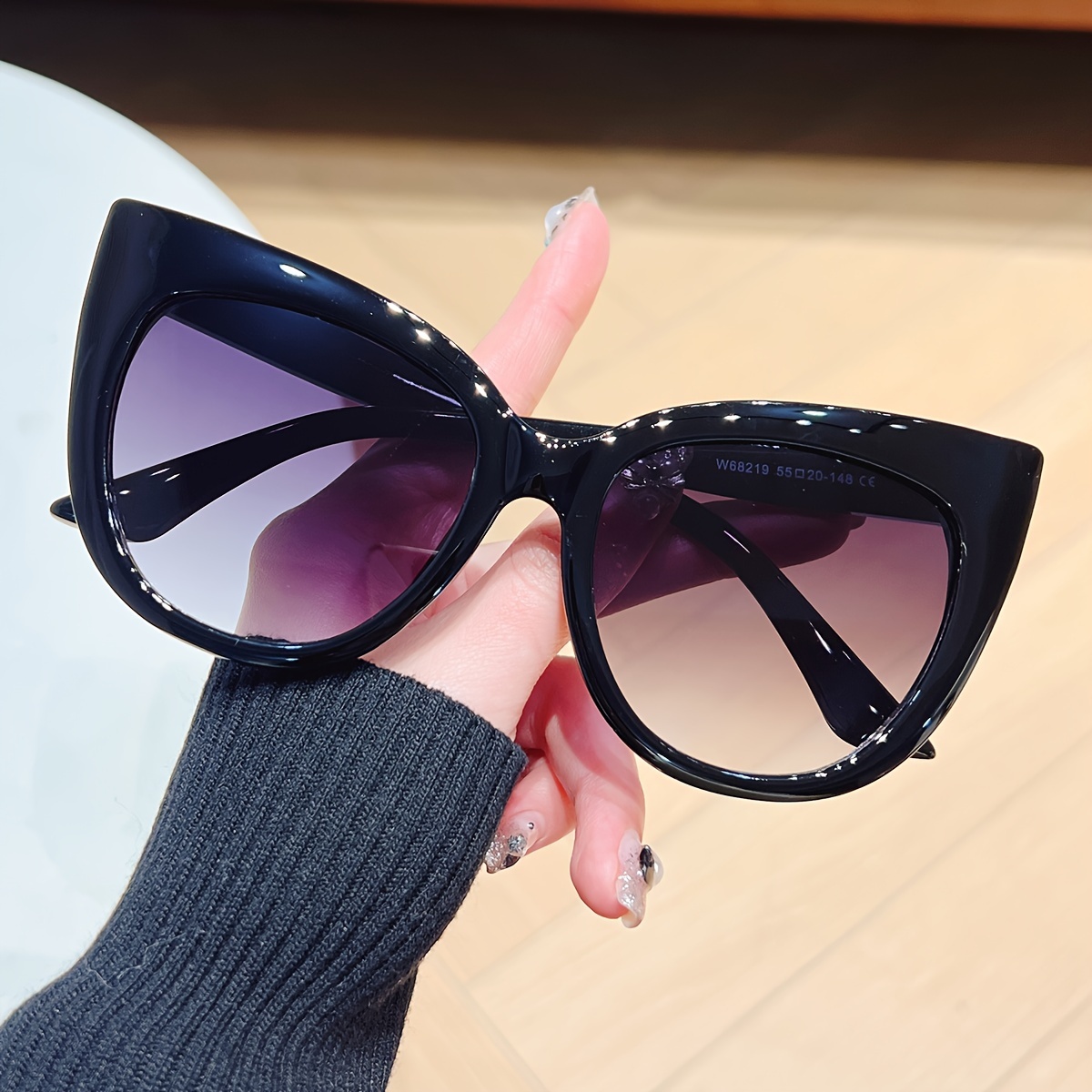 Y2K Inspired Oversized Cat Glasses for Women Gradient Lens Parties Travel