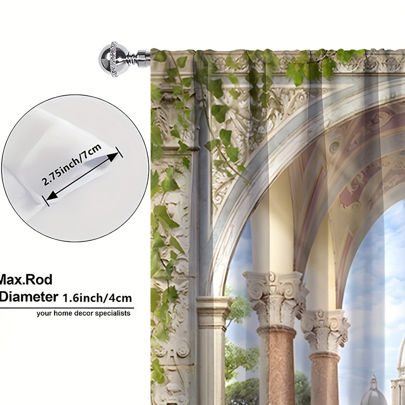 elegant roman column design curtains 3 print light - Temu Canada