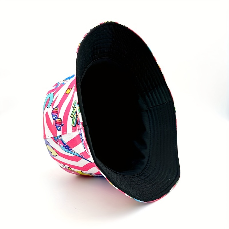 90s Cartoon Rapper Reversible Bucket Hat Lightweight Sun Protective ...