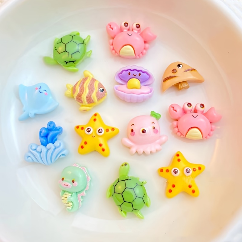 Mini Ocean Series Crab Shell Diy Cream Resin - Temu New Zealand