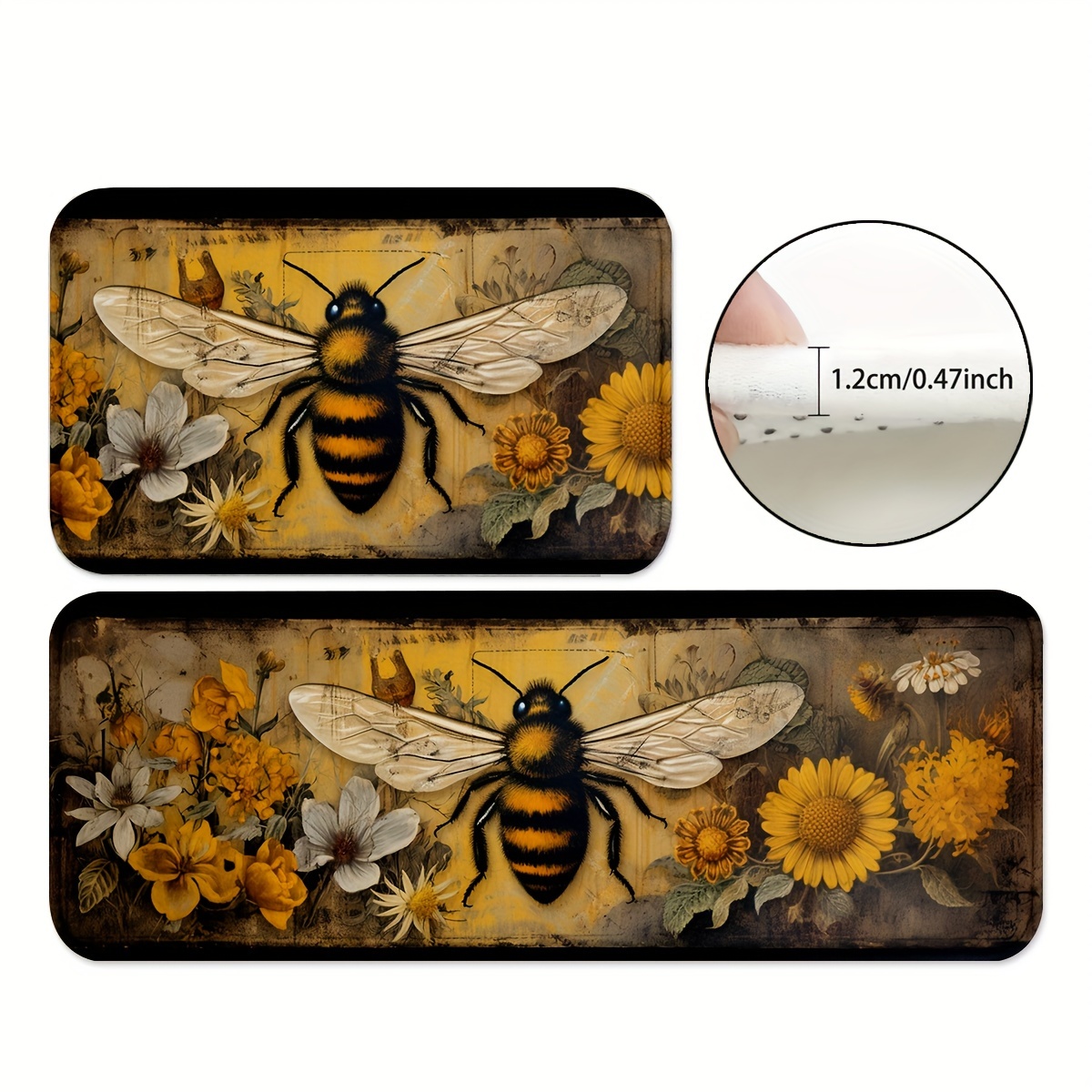 Bee Kitchen Mats Non slip Durable Bathroom Pads Floor - Temu Australia