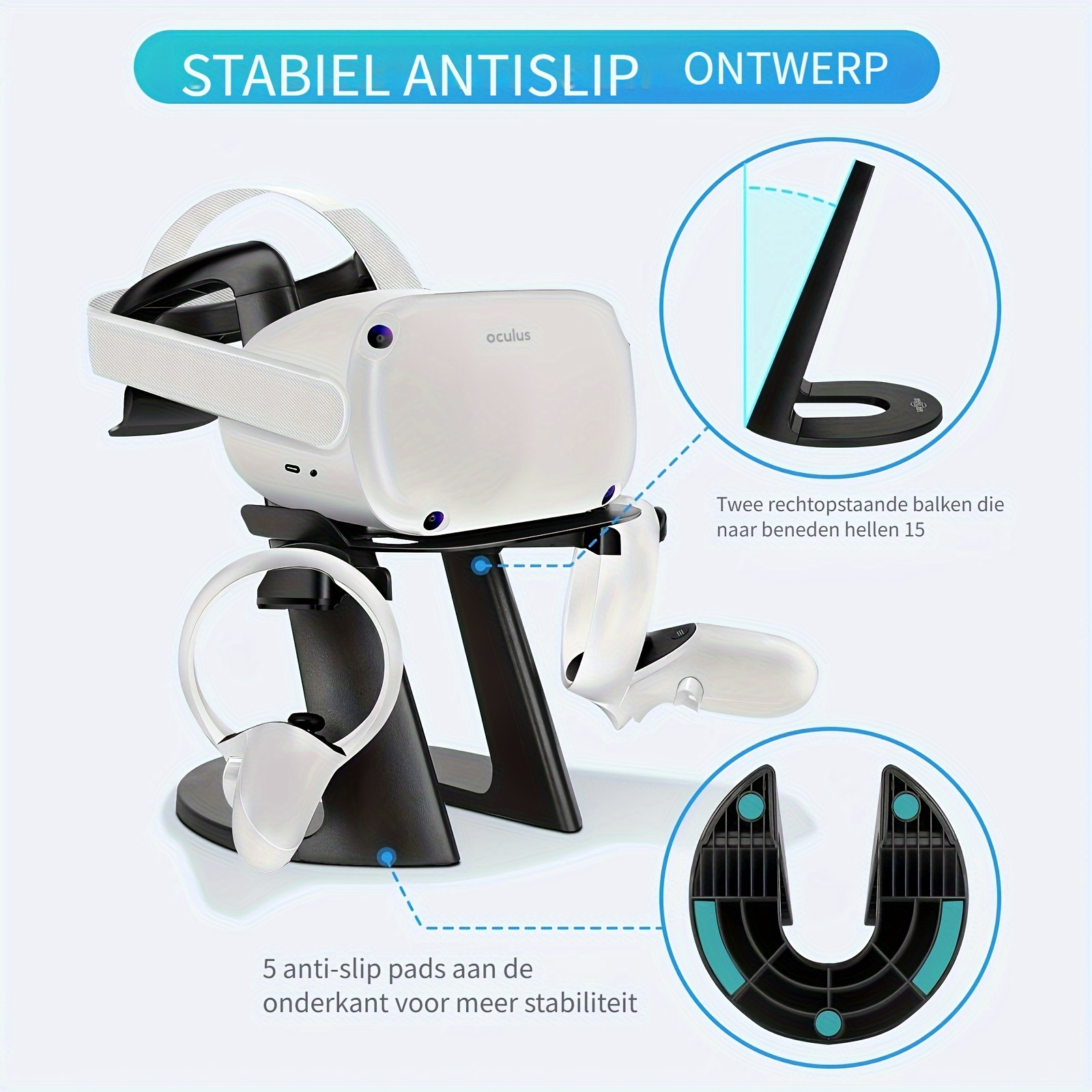 Hard Shell Vr Headset Display Stand Holder Compatible - Temu