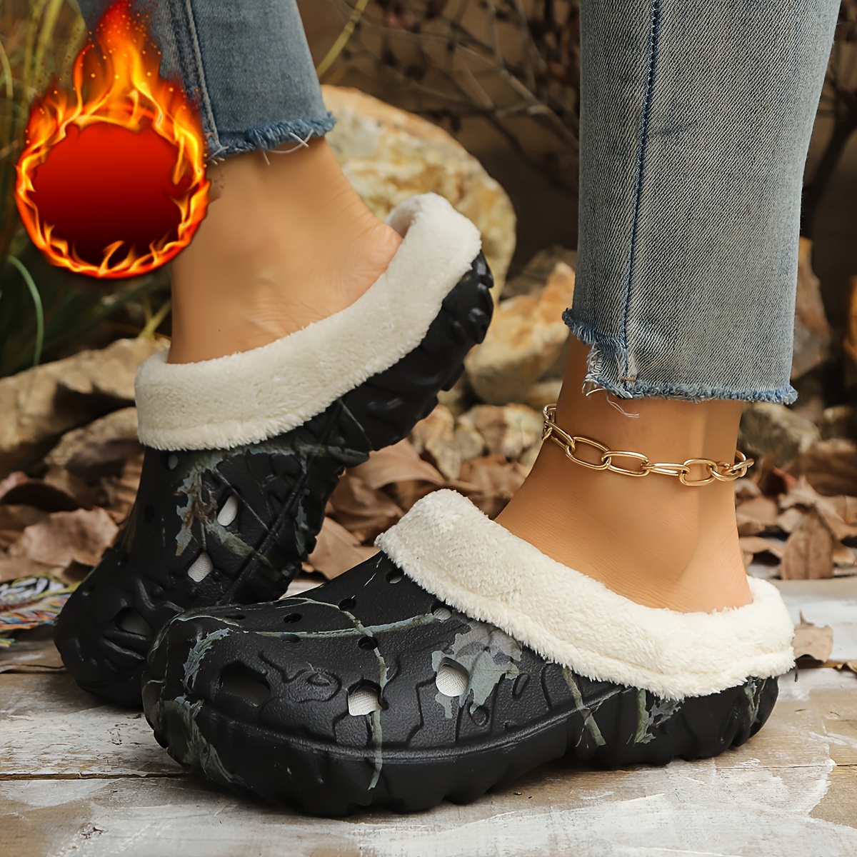 Womens fleece lined crocs