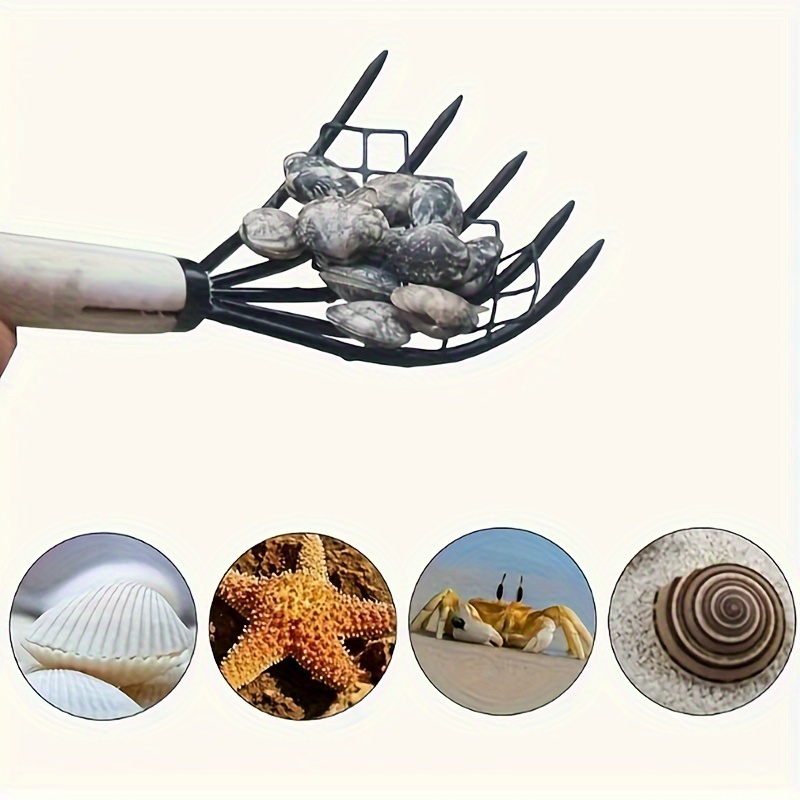 1 Pack, 2 In 1 Garden Harrow Sturdy Compact Claw Rake With Mesh, Long ...