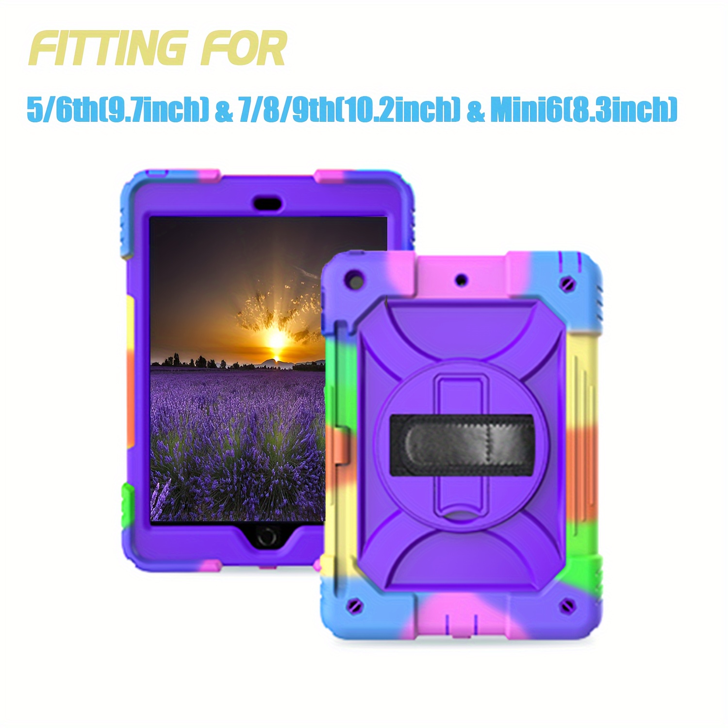 colorful heavy duty case ipad 5th/6th/7th/8th/mini 6 [ ] - Temu Ireland