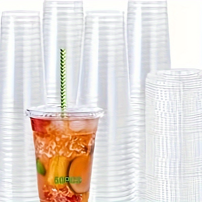 Party-ready Plastic Cups With Lids - Perfect For Ice-cold Drinks, Cold ...