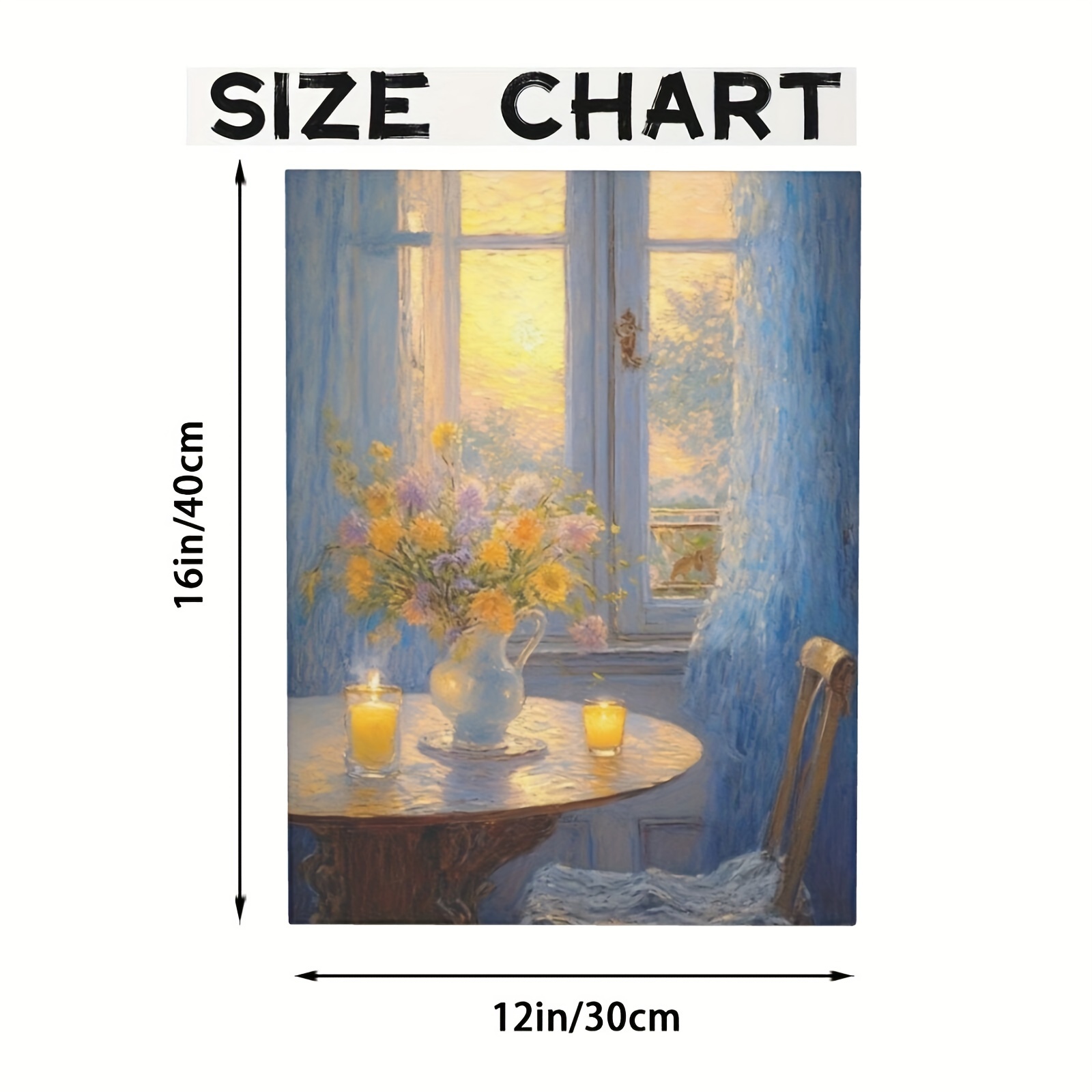 Canvas Print Serene Sunset Window View Flowers Afternoon Tea - Temu