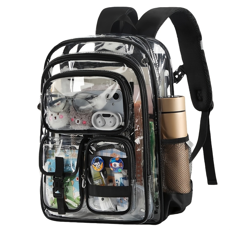 clear backpack sold on Temu Australia