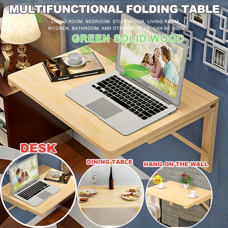 Solid wood foldable study table store