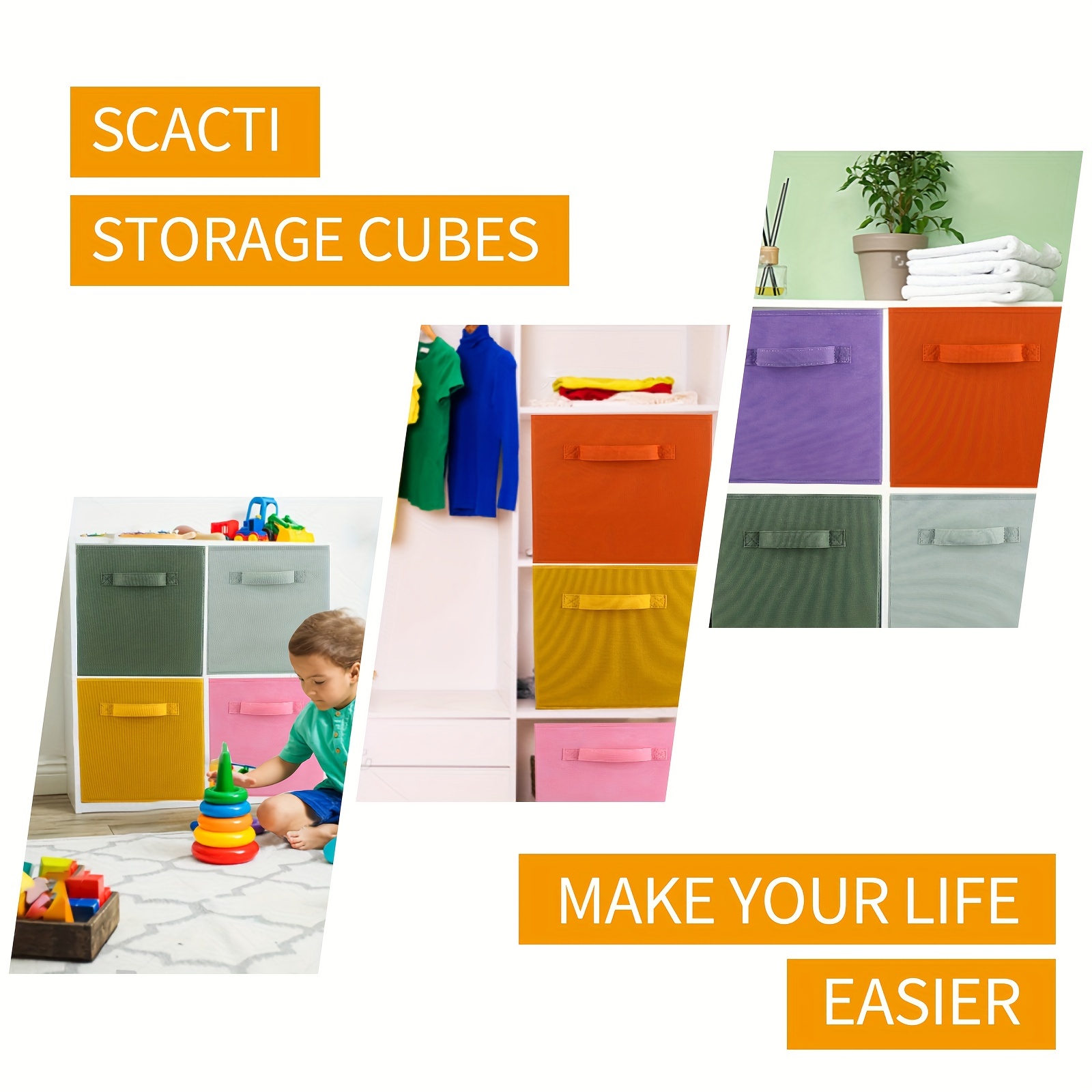 Storage Cubes Cube Storage Bin Foldable Fabric Storage Cubes - Temu