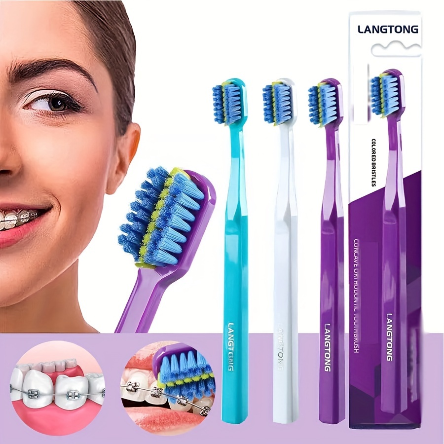 Soft Bristle Oral Toothbrush for Adults Ideal for Braces Oral Care Protective Cover