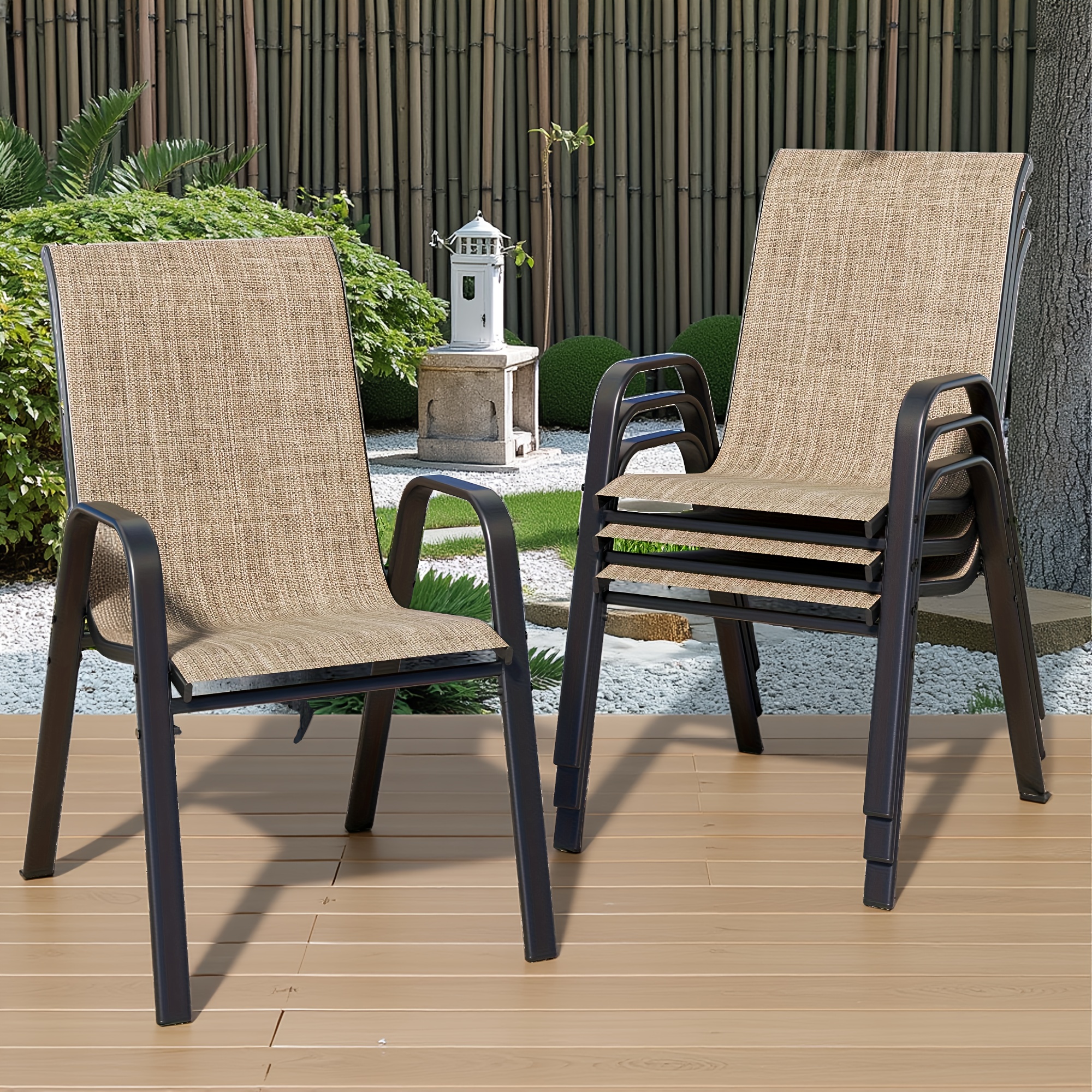 Dining Chairs Outdoor Patio Chair Fabric Caracas Acacia Outdoor Dining ...