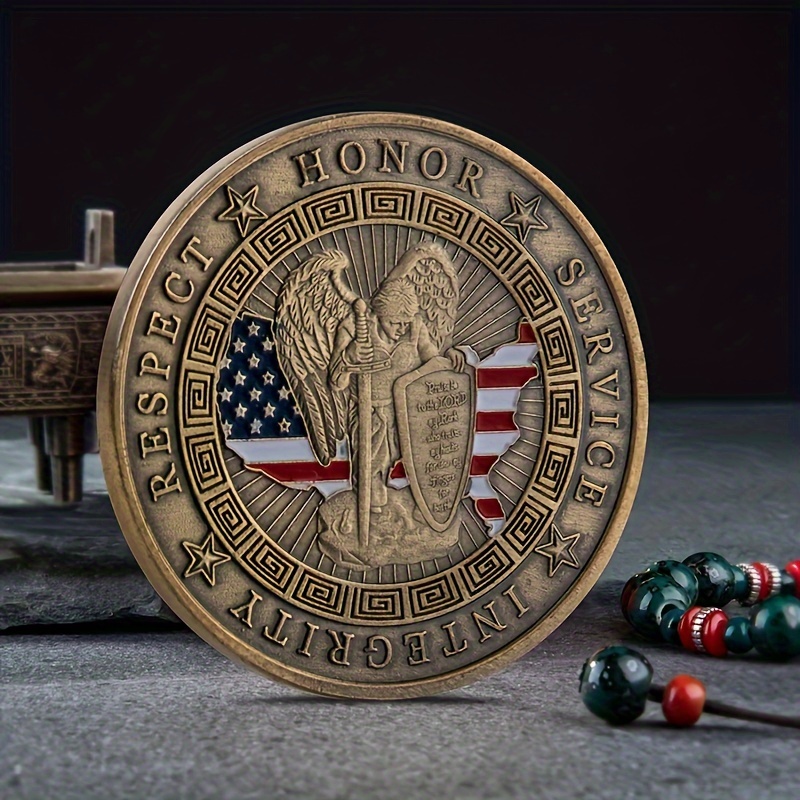 Michael Police Officers Challenge Coin Thin Blue Line - Temu Norway