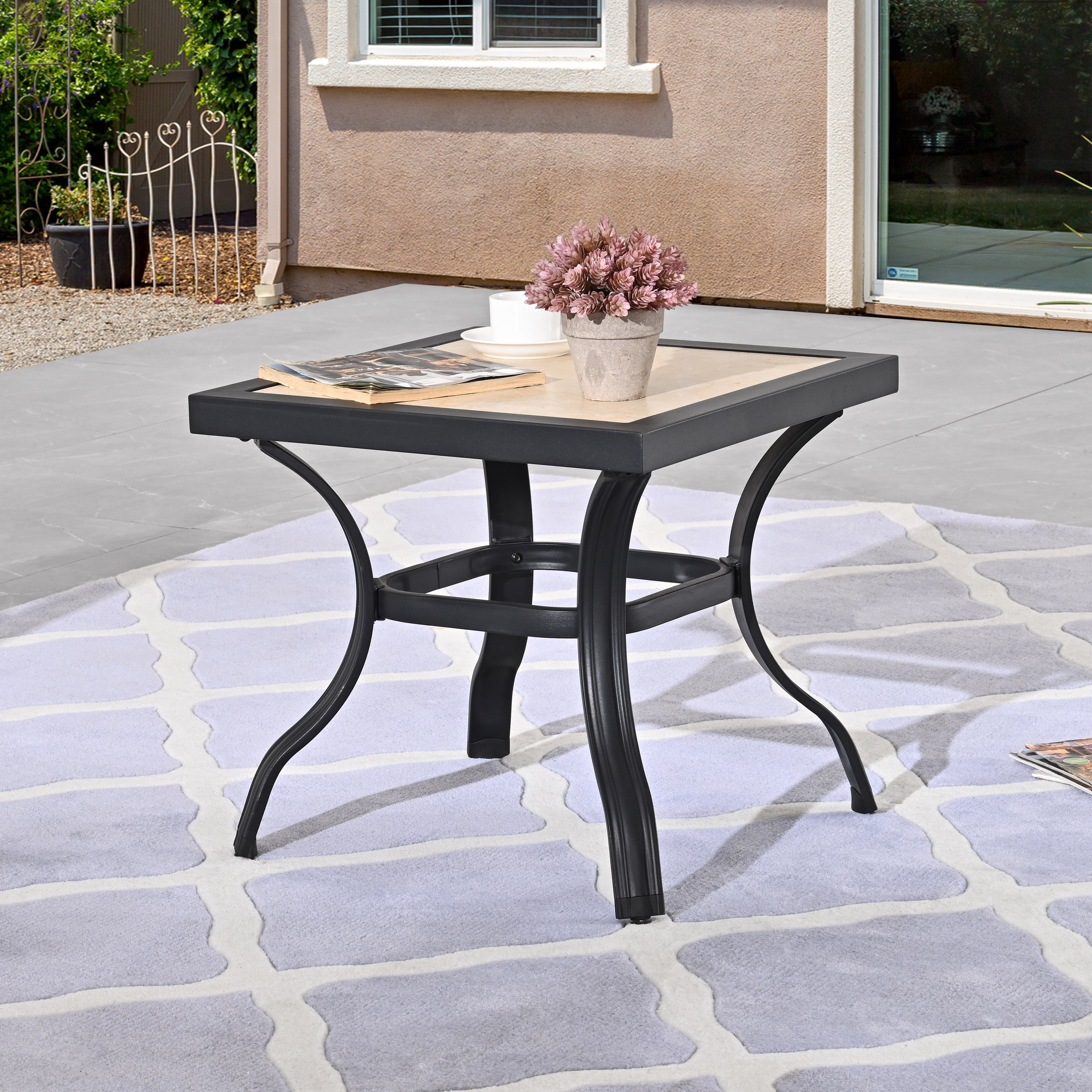 Square patio side table store