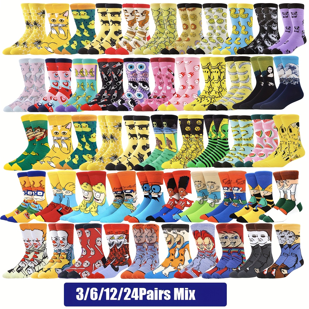 novelty socks sold on Temu United States