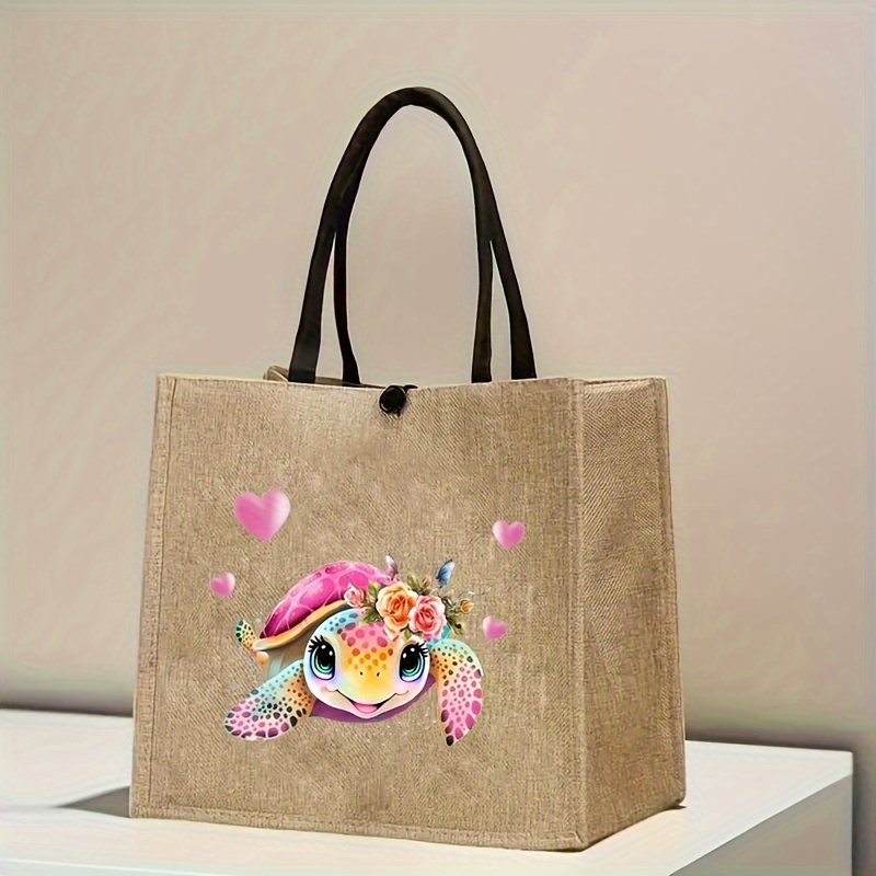 Didelės talpos vėžlio formos rankinė su širdelėmis ir gėlių - Temu ...