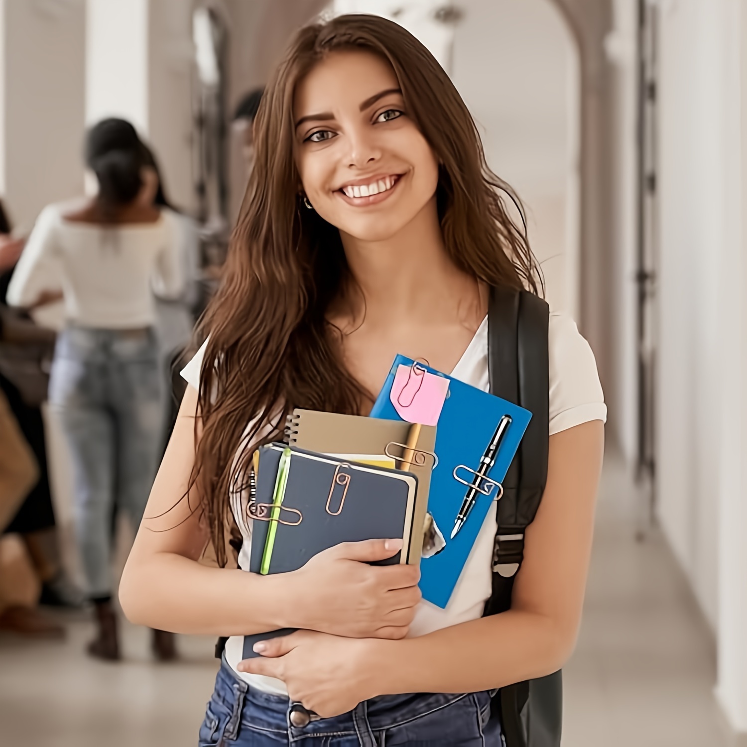 Six Heart shaped Paper Clips Pen Holder Function Paper Clips - Temu