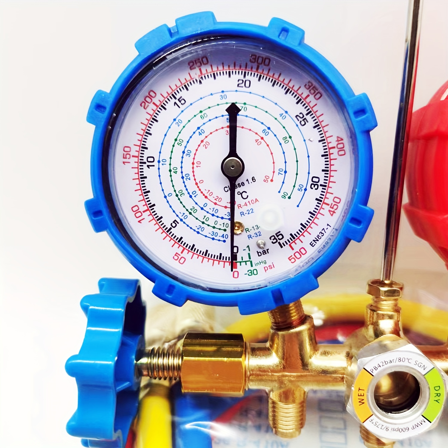 3 Way Manifold Gauge Set For Air Conditioner Refrigerant Hvac Diagnostic Tool Kit With Hoses ...