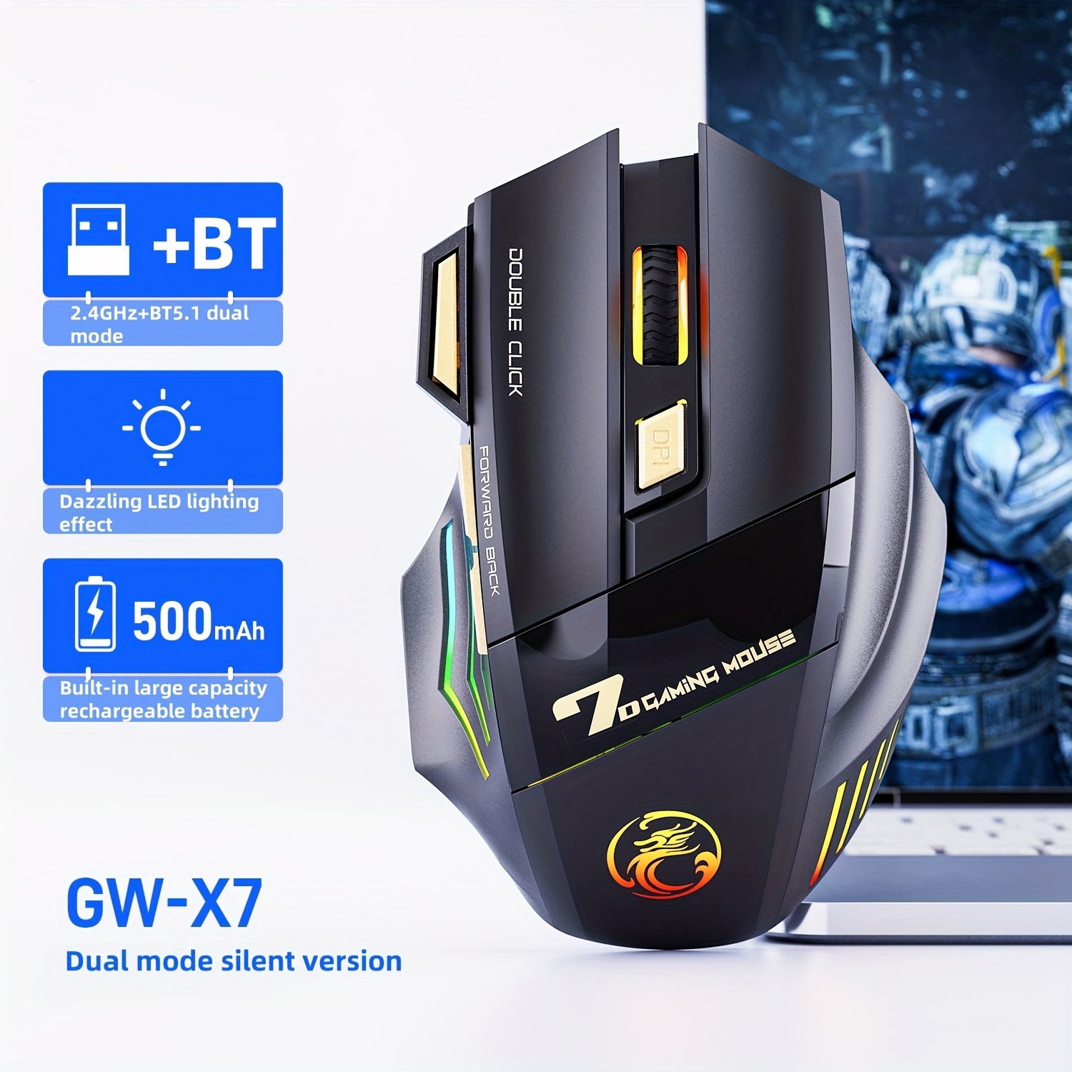 gaming mouse sold on Temu United States