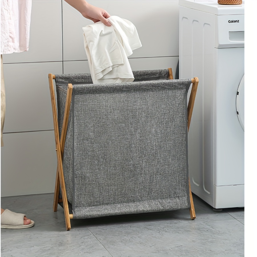 Foldable Laundry Basket Storing Dirty Clothes Made Bamboo - Temu United ...