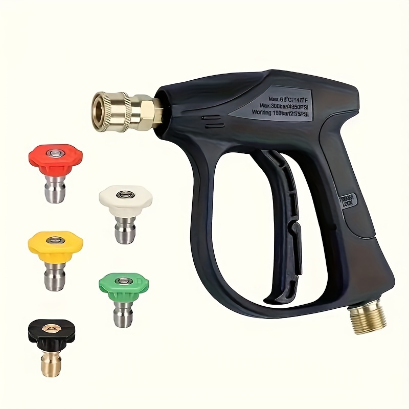 5 Colors High Pressure Washing Gun 3000 Psi Quick Connect - Temu