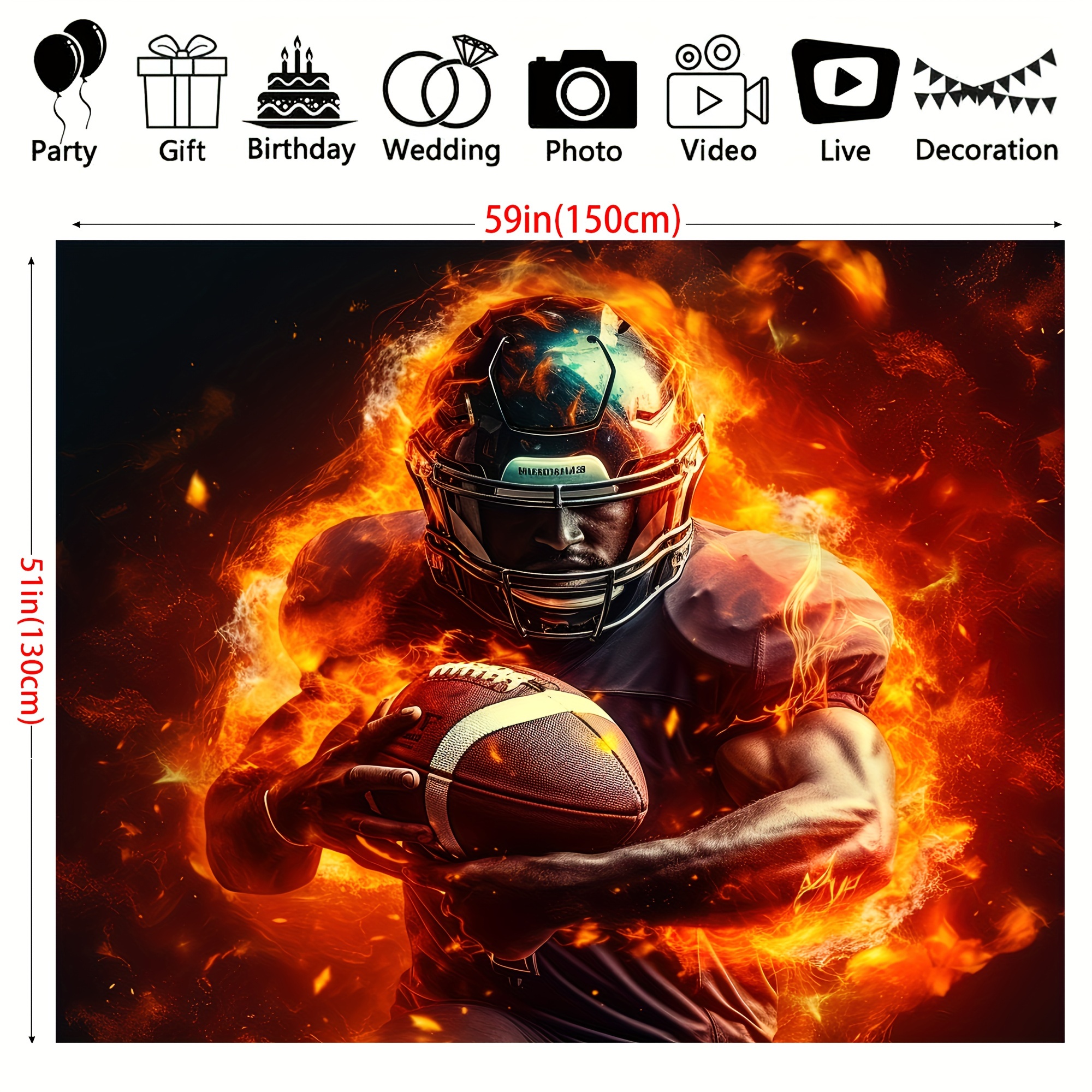 American Football Modern Background Photo Props Polyester - Temu Ireland