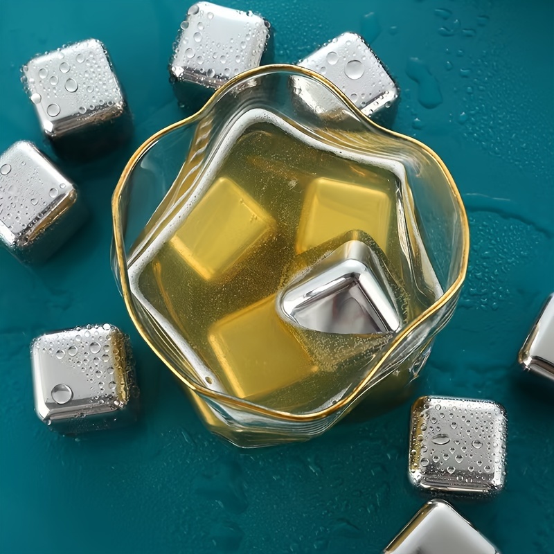 Whiskey Stones Set Stainless Steel Ice Tong - Temu