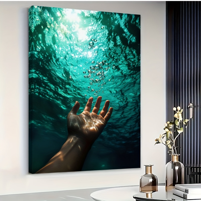 teal wall art sold on Temu Canada