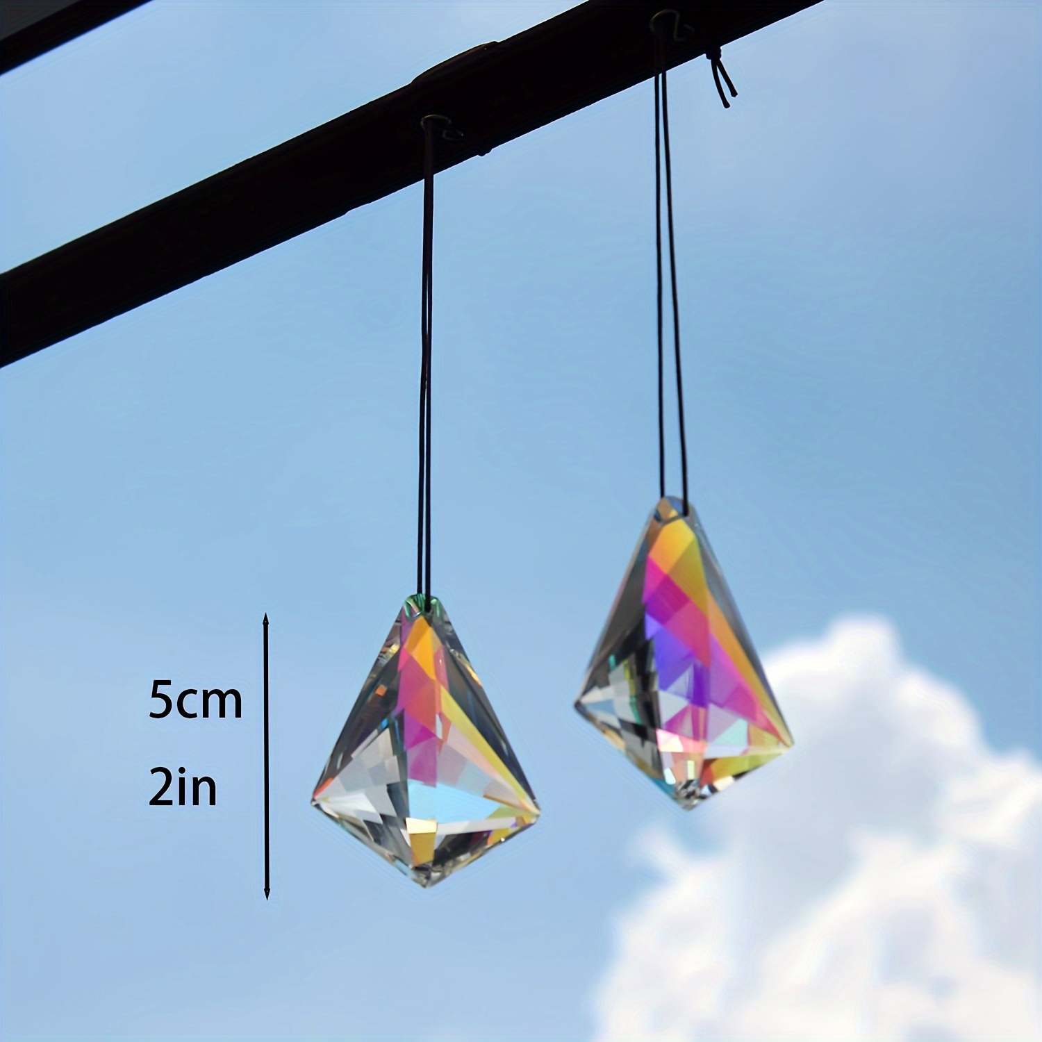 Large Prism Crystal Sun Catcher Minimizing Geometric Water - Temu ...