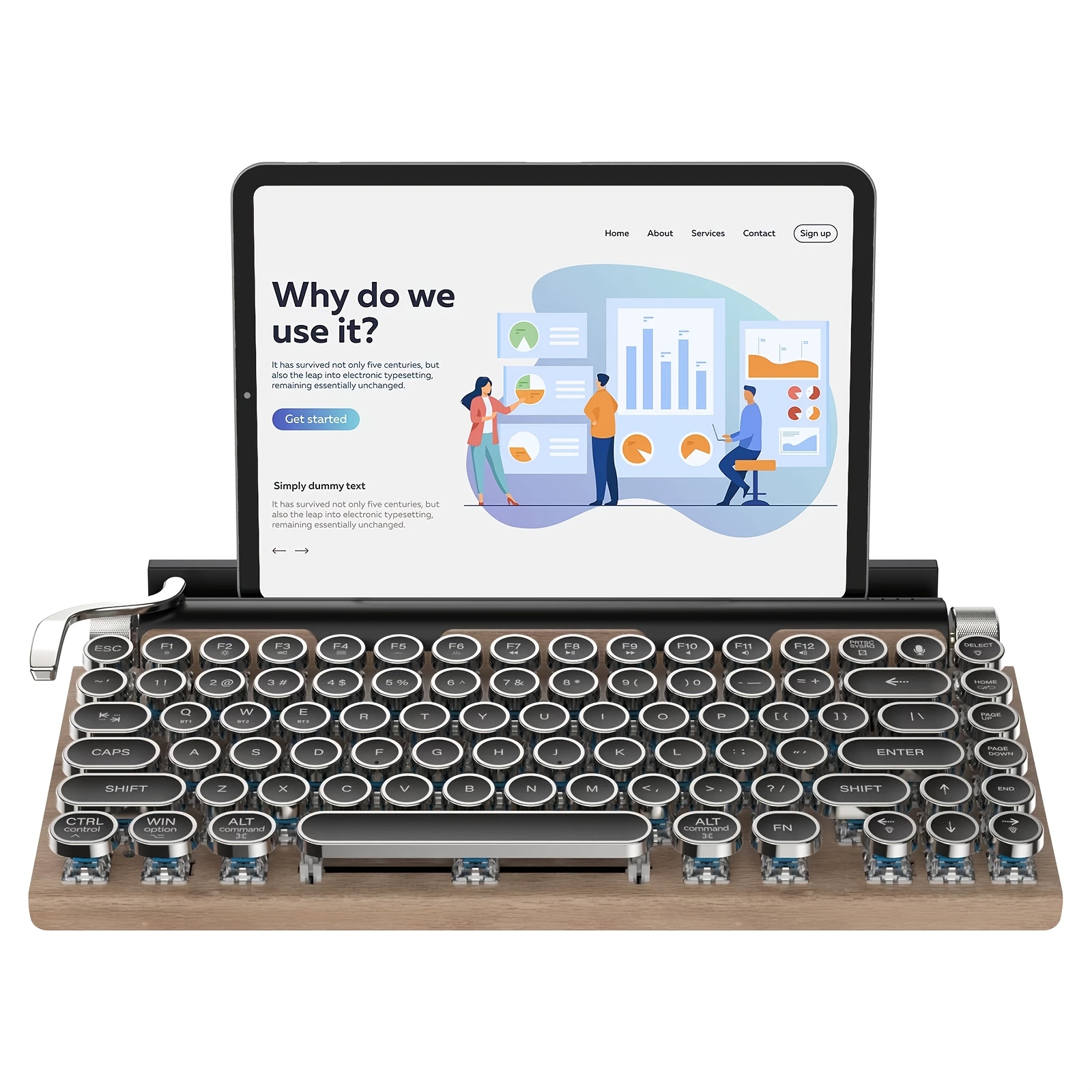 typewriter keyboard sold on Temu United States