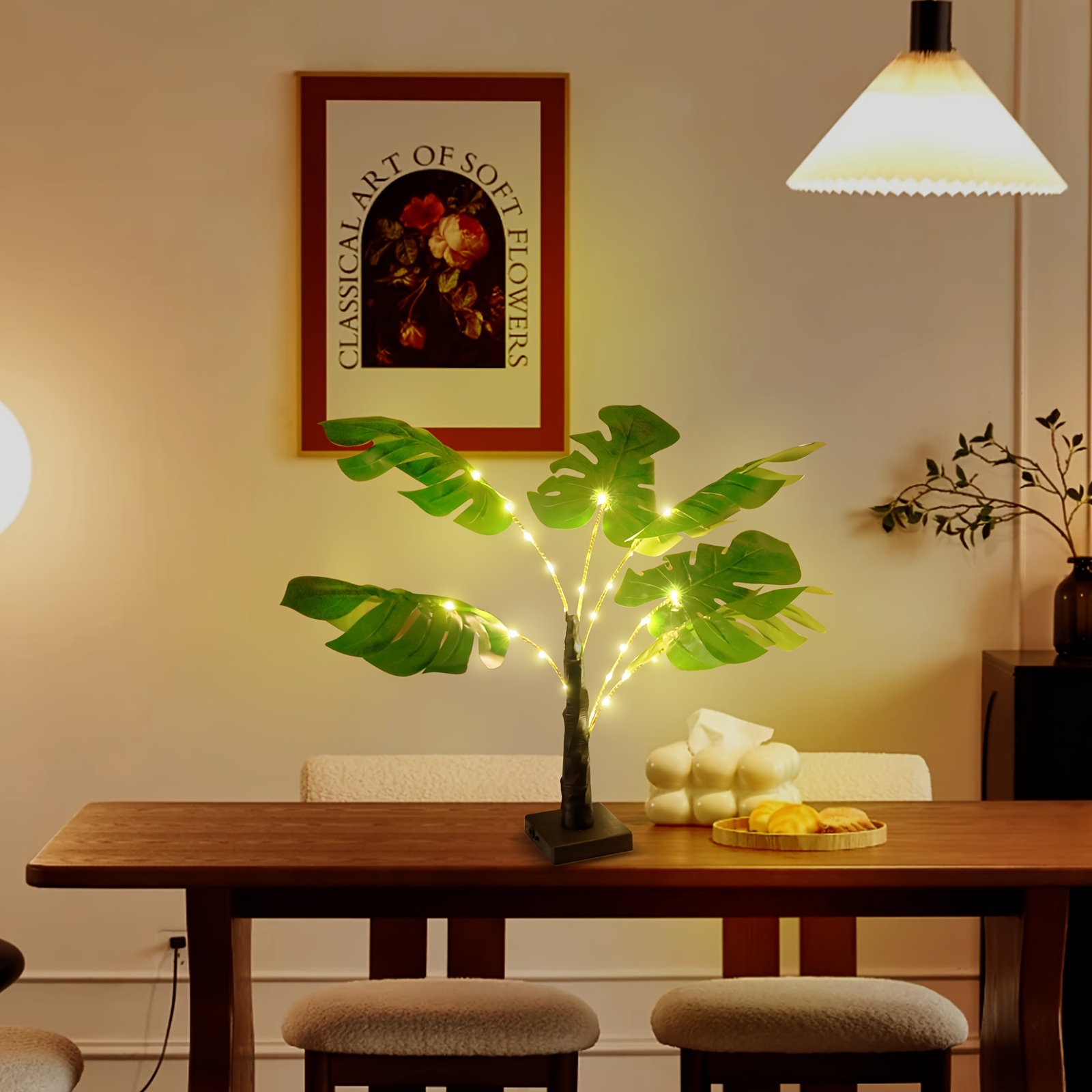 Turtle Back Table Lamp 30 Led Lights Usb Battery - Temu
