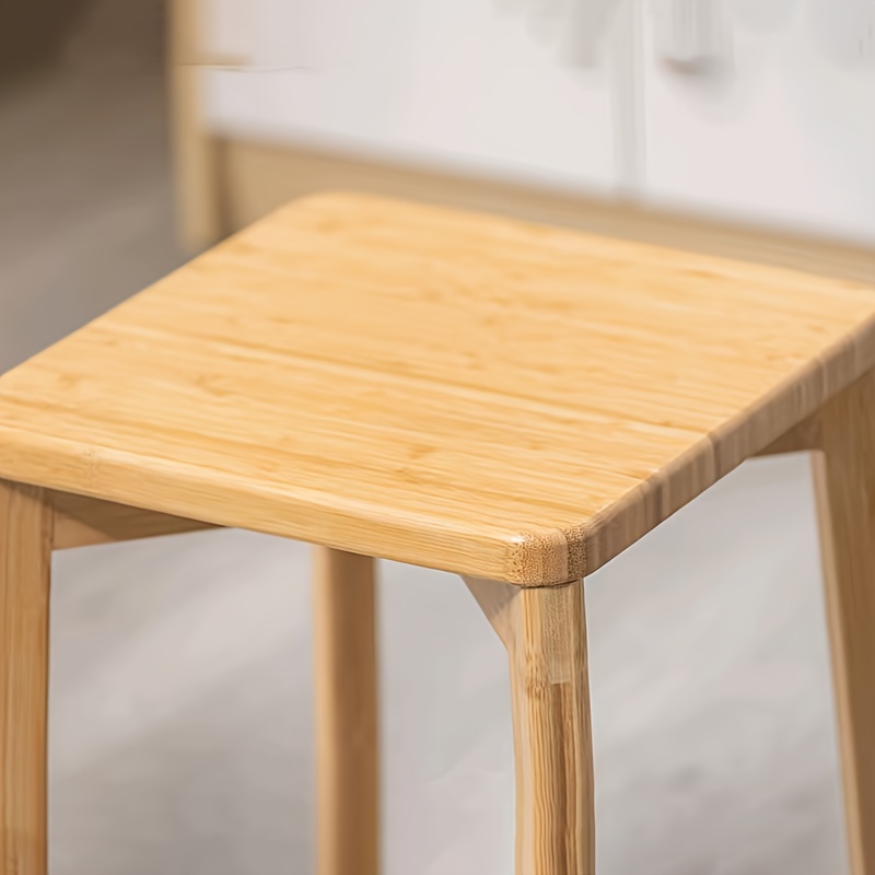 Bamboo Stool Home Dining Table Simple Foldable Stacked - Temu