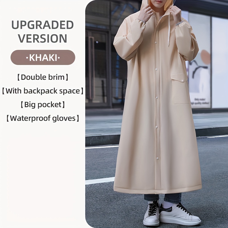 Long Raincoat Adults Thickened Rain Cape Riding In Heavy - Temu United ...