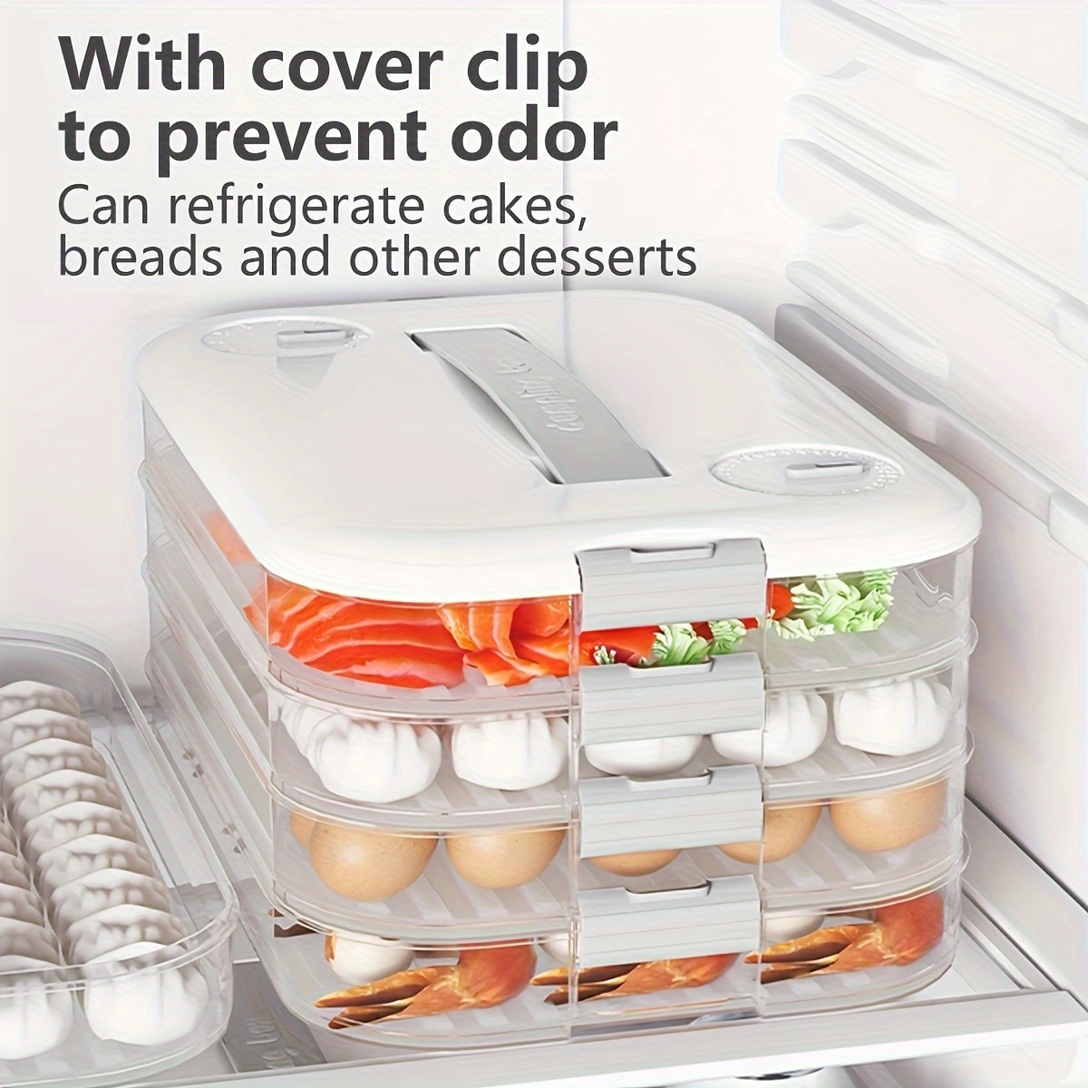 Household Multi layer Dumpling Box Sealed Fresh keeping Box - Temu Canada