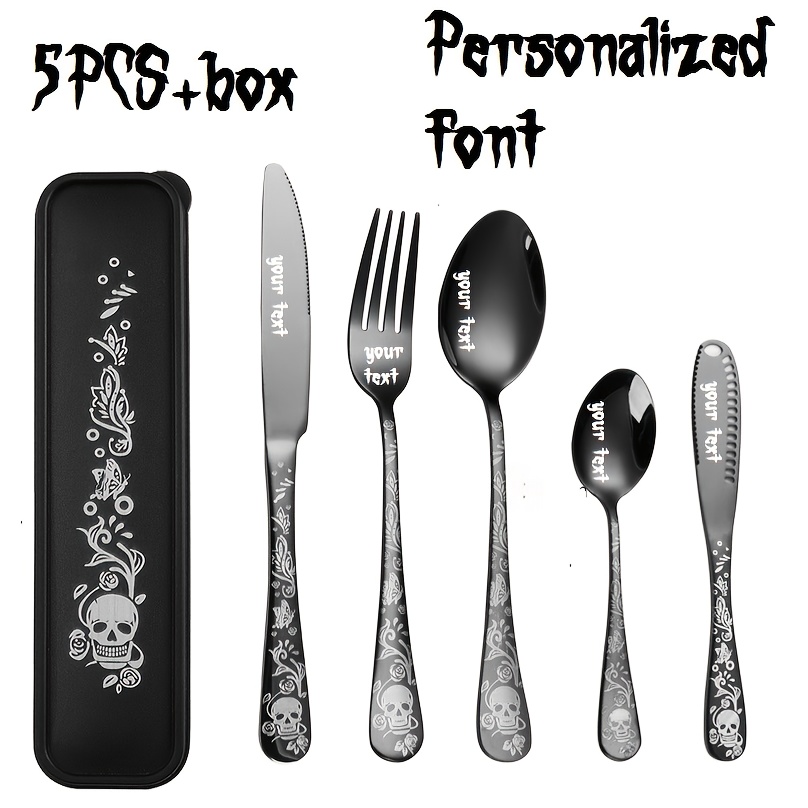 skull silverware sold on Temu Australia