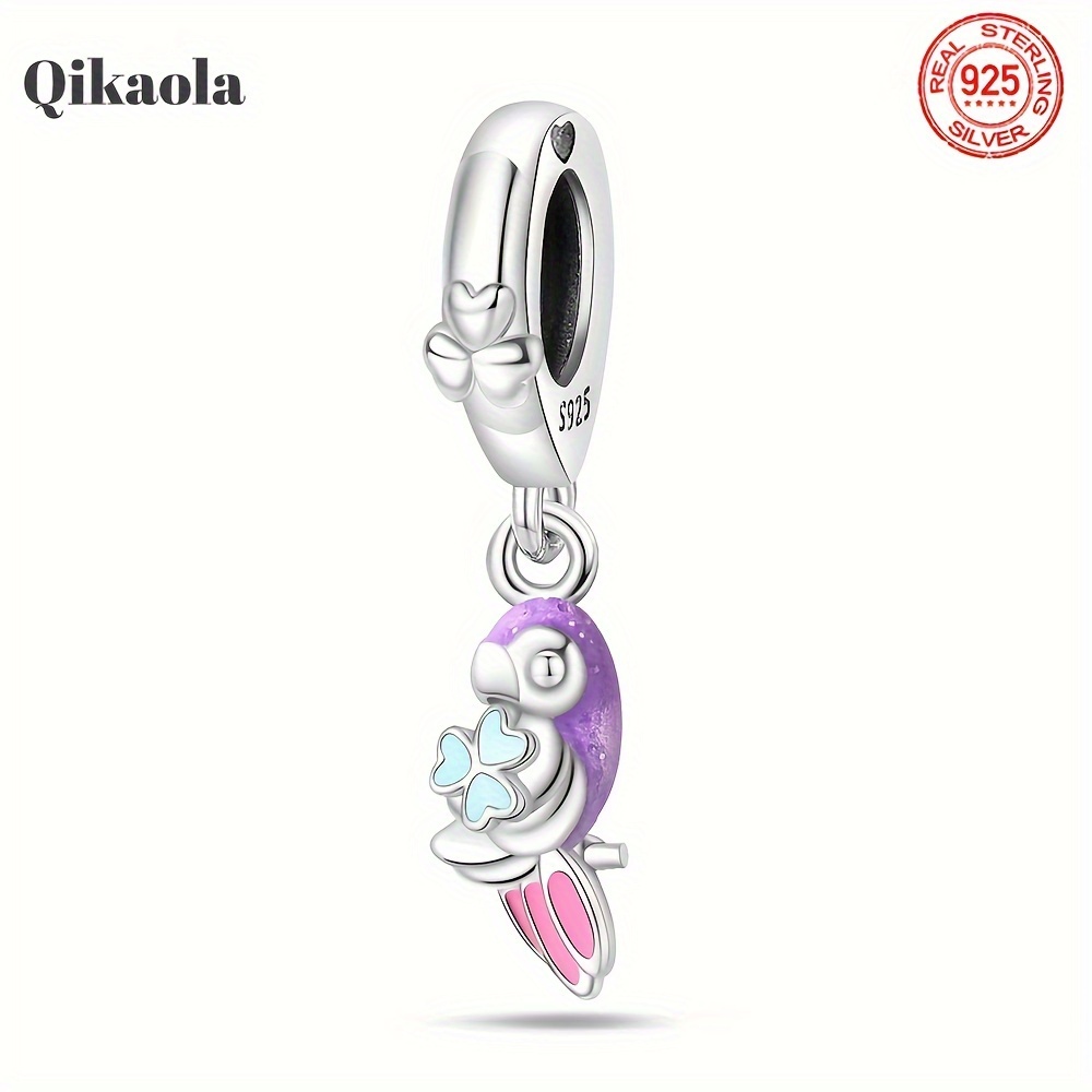 925 Sterling Silver Tulip Parrot Luminous Ladybug Green Leaf - Temu ...