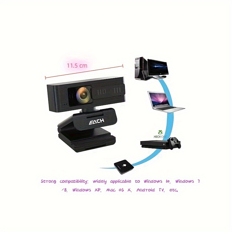 Usb Computer Webcam Auto Focus Full Hd Webcam Privacy - Temu