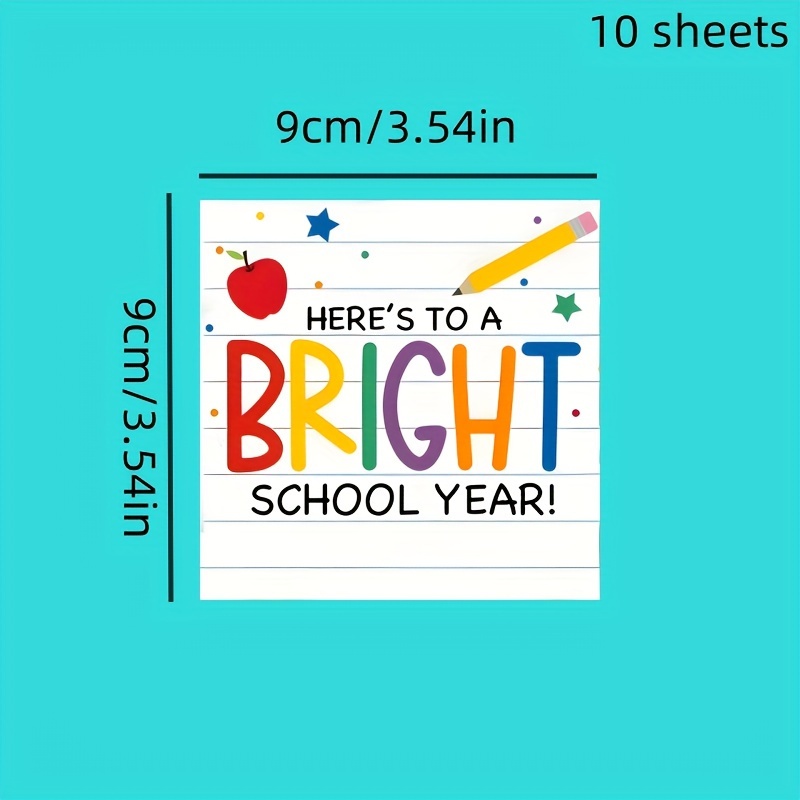 School Tags Bright School Year Gift Labels - Temu United
