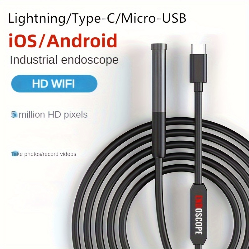 Inskam Industrial Endoscope Hd Pixel Duct Inspection Support - Temu ...