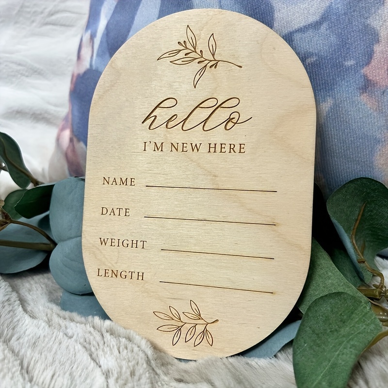 Oval Wooden Announcement Sign Creative Sign Name - Temu United