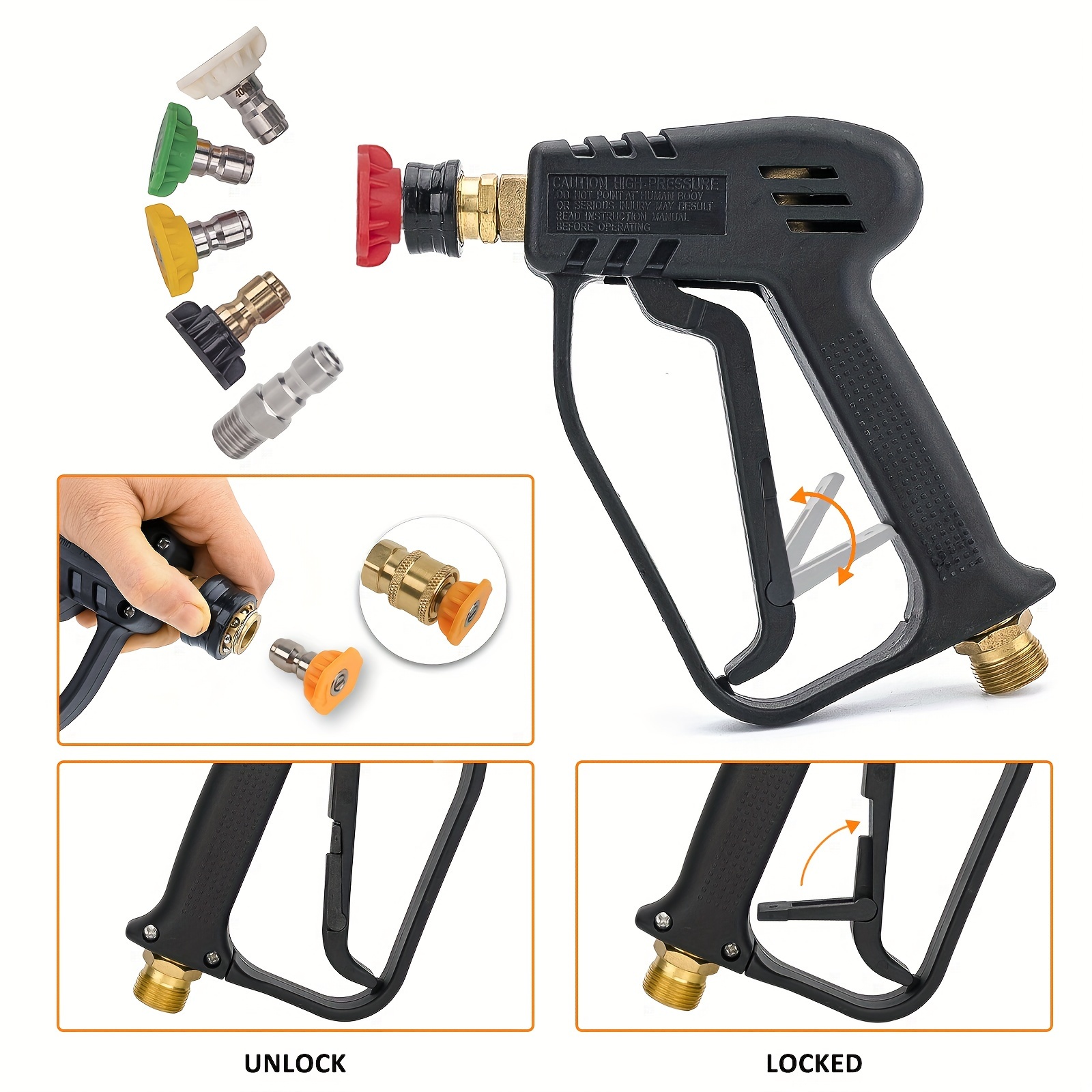 High Pressure Cleaning Water Gun 4000psi M22 G1/4 - Temu United