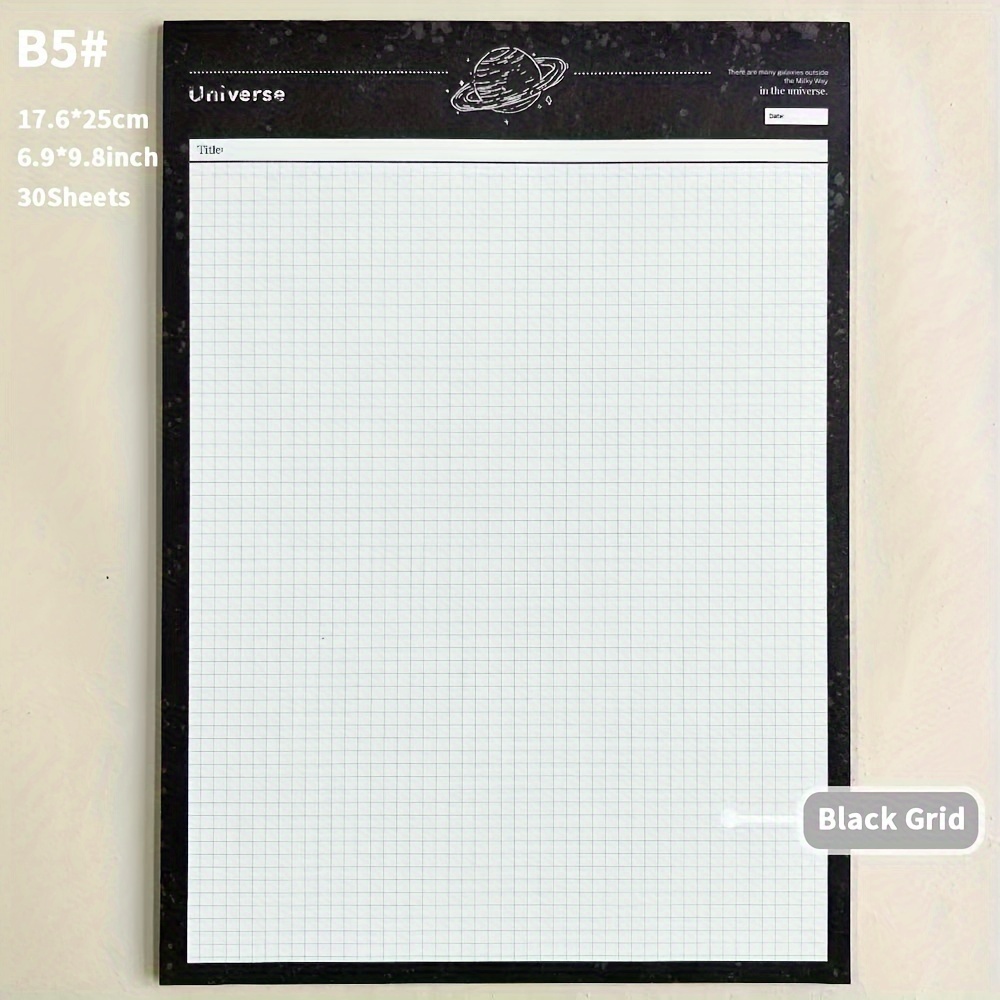 Universe Themed Writing Pads – Matte Finish B5 Size – Choice Of Lined ...