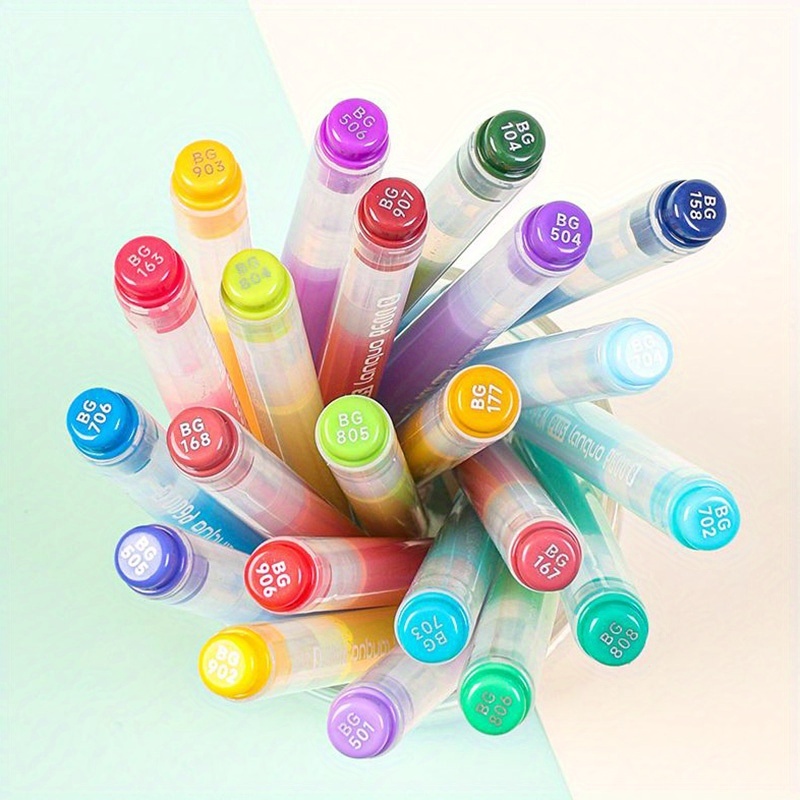 Gel Ink Pens 18-Color 3D Jelly Pen Set - Glossy Gel Pens For Glass ...